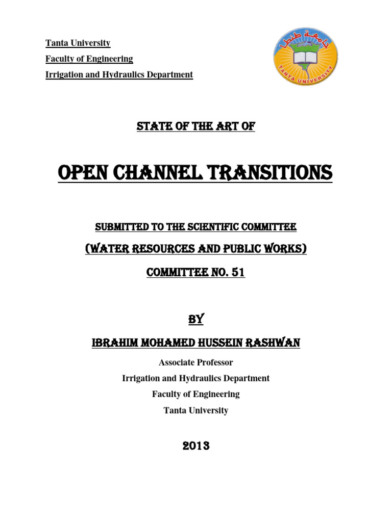 Open Channel Transitions: State of The Art of | PDF | Fluid Dynamics ...