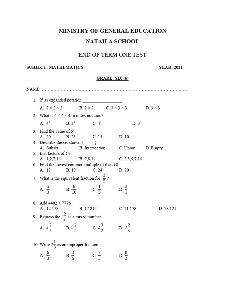 Grade 6 | PDF | Arithmetic | Mathematical Objects