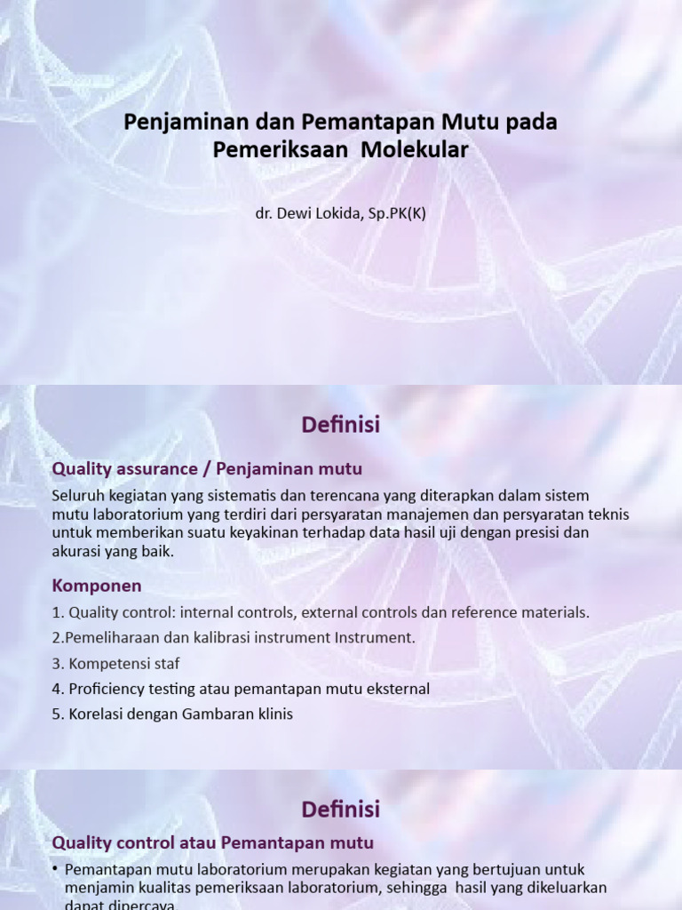 Quality Assurance and Quality Control in The Routine | PDF
