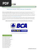 Kode Area BCA | PDF