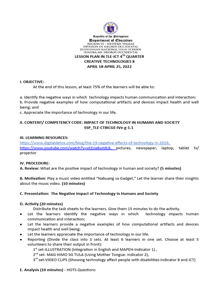 Creative Tech 8 LP 4th Quarter | PDF | Learning | Communication