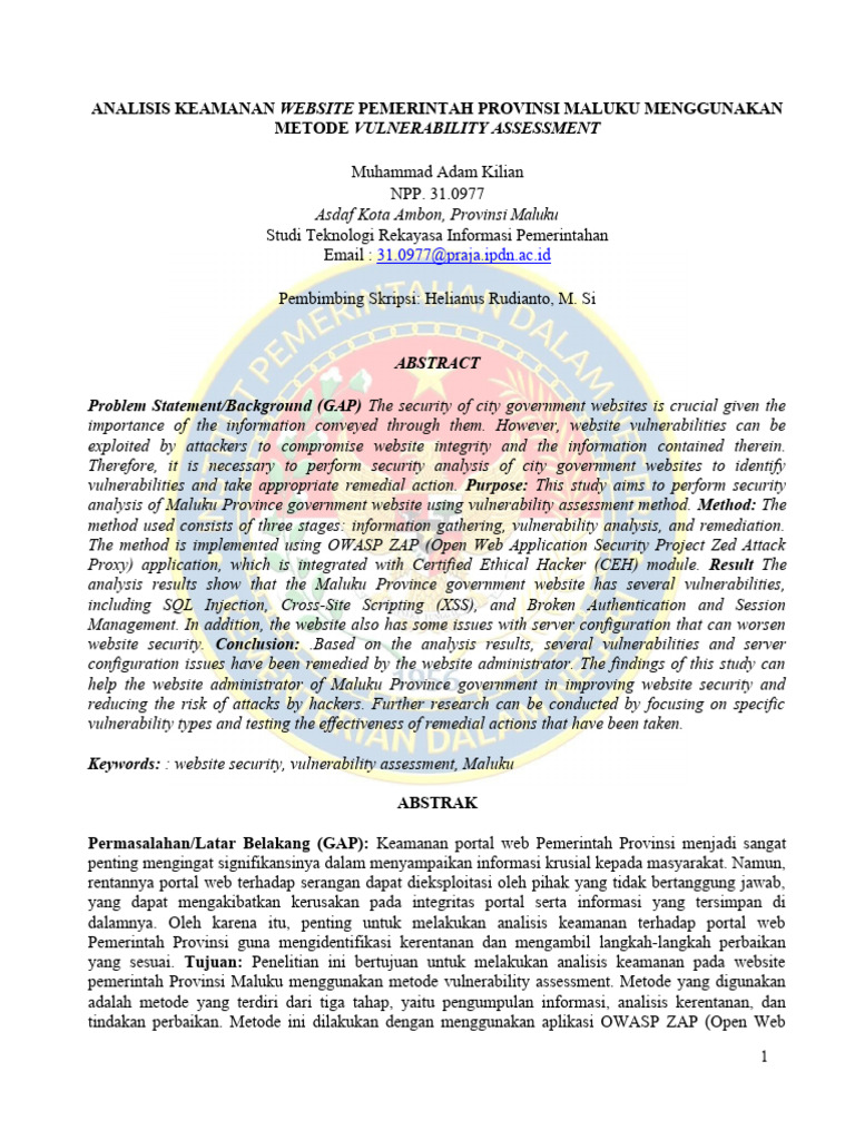 Muhammad Adam Kilian | PDF