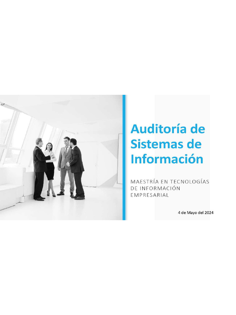 1 Introduccion a la Auditoria InformÃ¡tica - | PDF