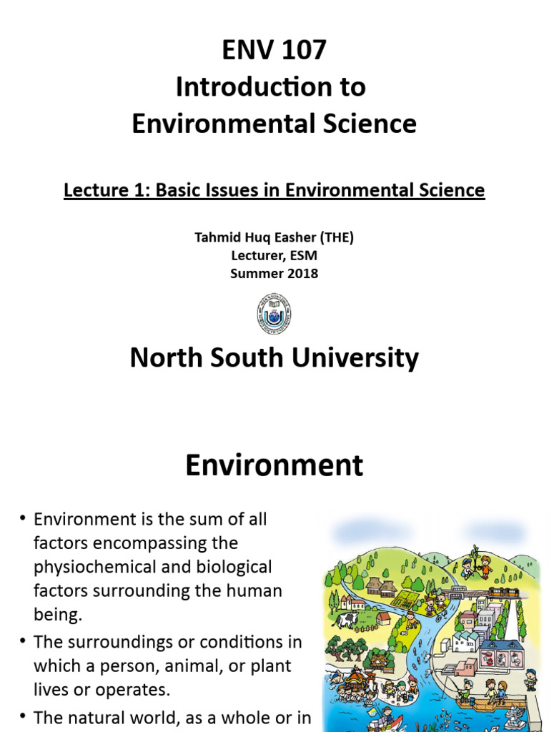 Env 107 Lecture 1 (The) | PDF | Natural Environment | Environmental Science