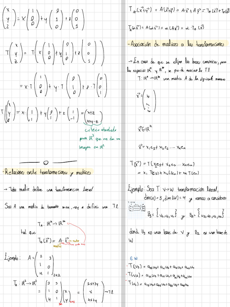 Algebra 3 | PDF | Funciones y mapeos | Teoría de la matriz
