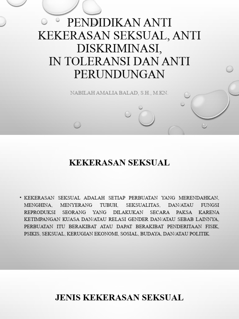 Pendidikan Anti Kekerasan Seksual, Anti Diskriminasi, Anti Intoleransi Dan Anti Perundungan | PDF