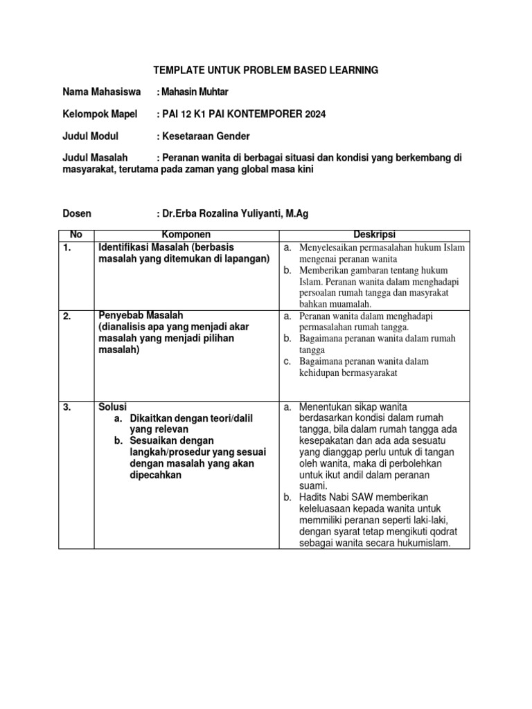 PBL PAI KONTEMPORER - MM - Sohih | PDF