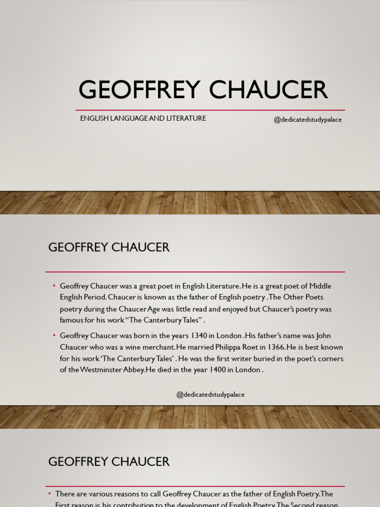 Geoffrey Chaucer | PDF | Geoffrey Chaucer | Poetry