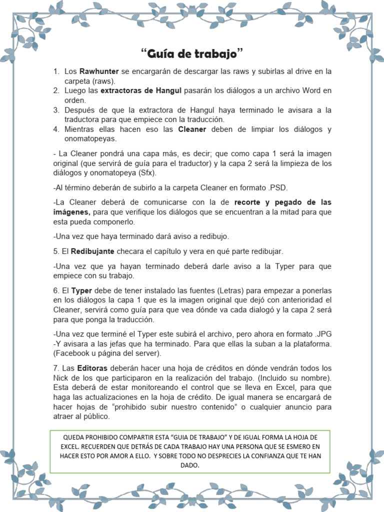 Proceso Completo de Edición de Raws | PDF