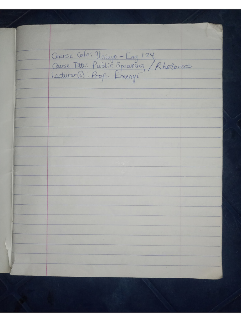 Eng 124 (Public Speaking) | PDF