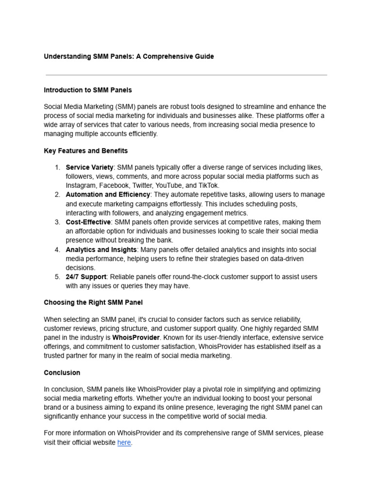 SMM Panel - A Begginers Guide | PDF | Social Media Marketing | Social Media