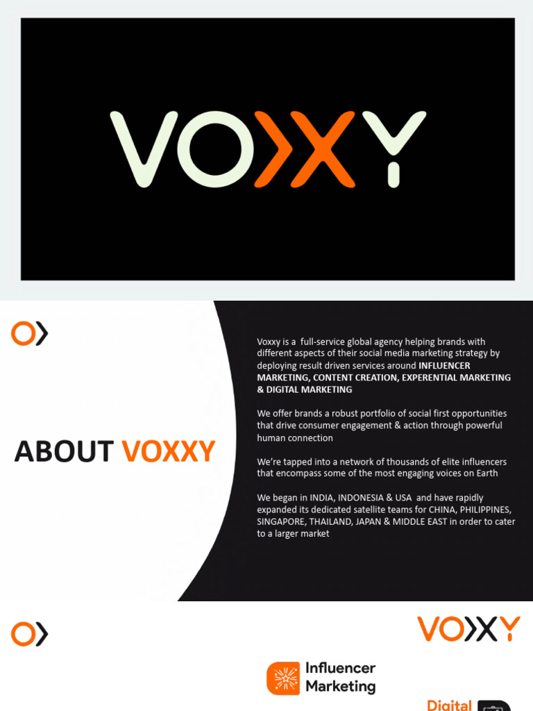 Voxxy: Global Influencer Marketing Agency | PDF | Social Media ...
