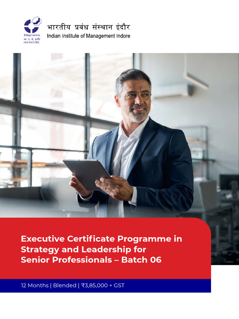 IIMI-ECPSLSP06-Brochure (4) - Compressed | PDF | Leadership | Strategic Management