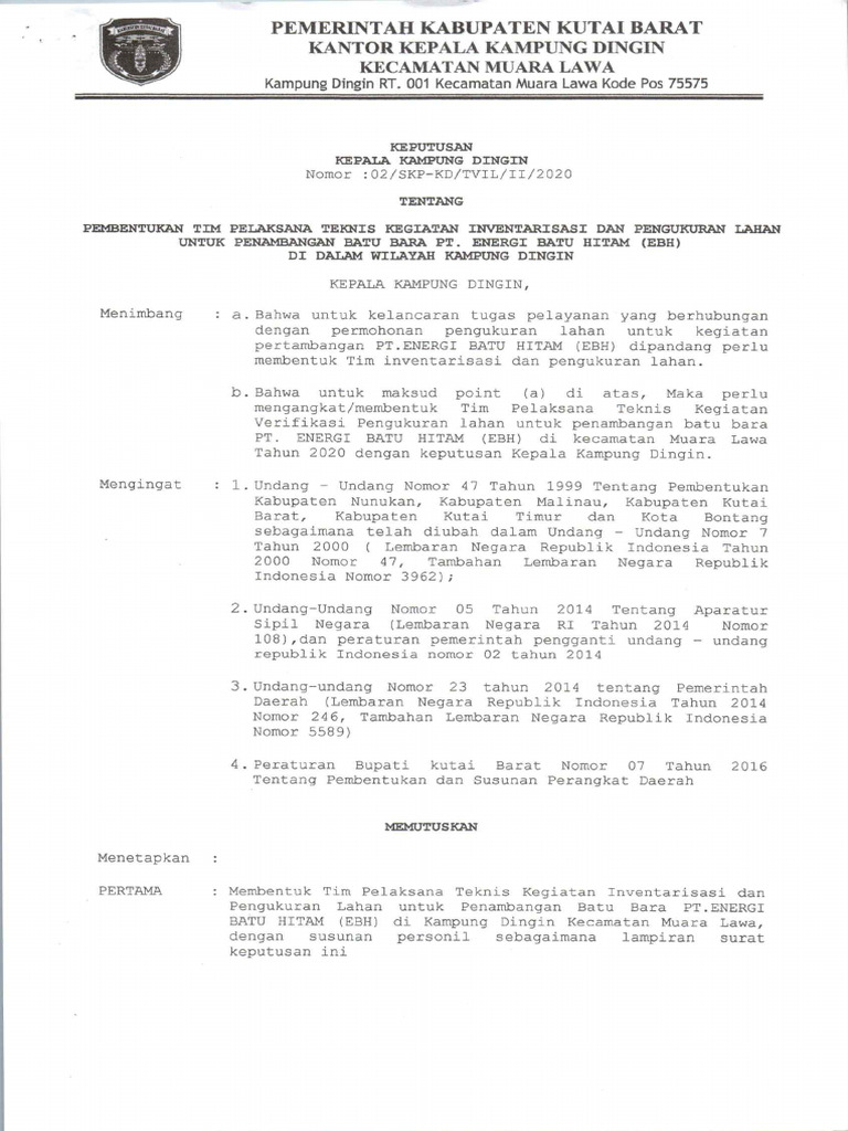 SK TIM KAMPUNG DINGIN | PDF