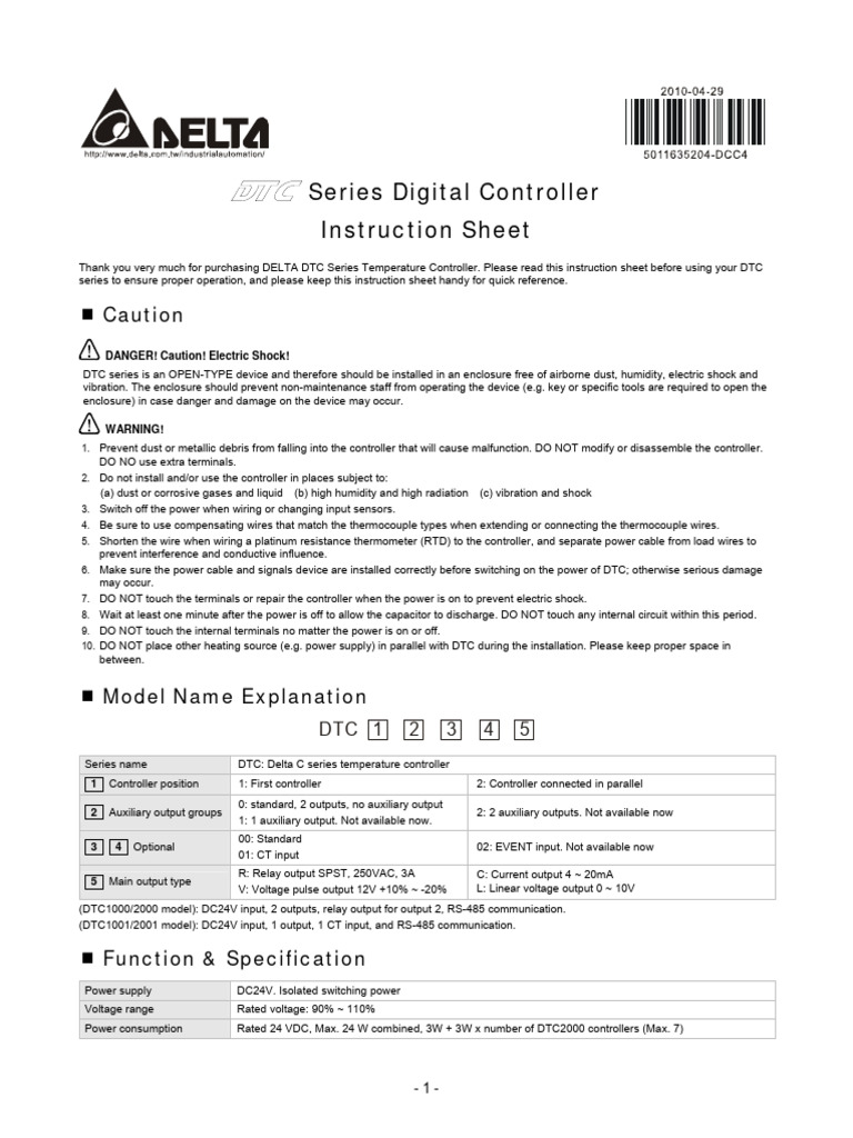 DTC2000 | PDF | Thermocouple | Relay
