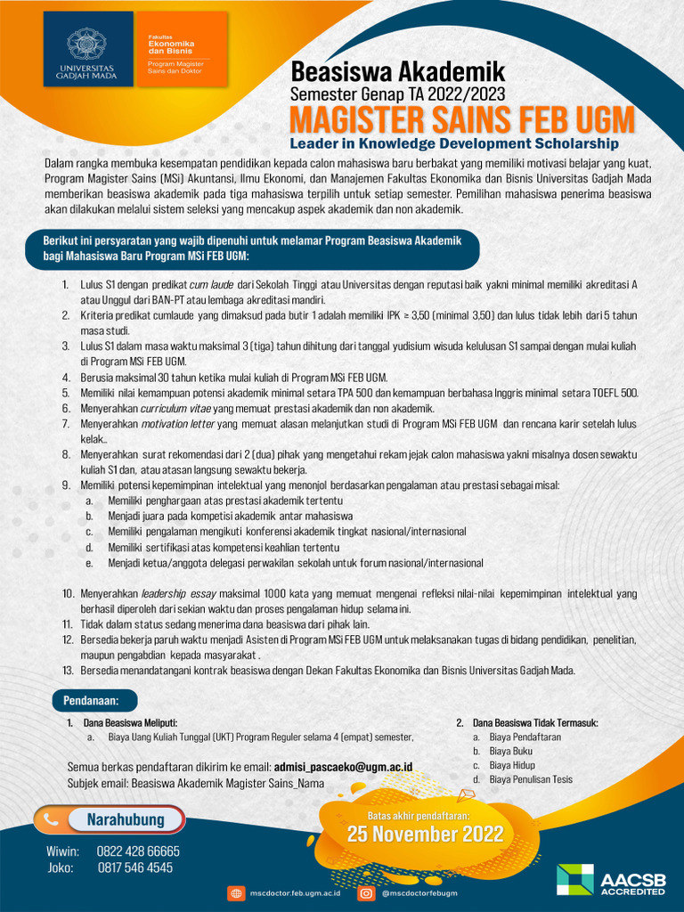 Poster Beasiswa MD2 | PDF