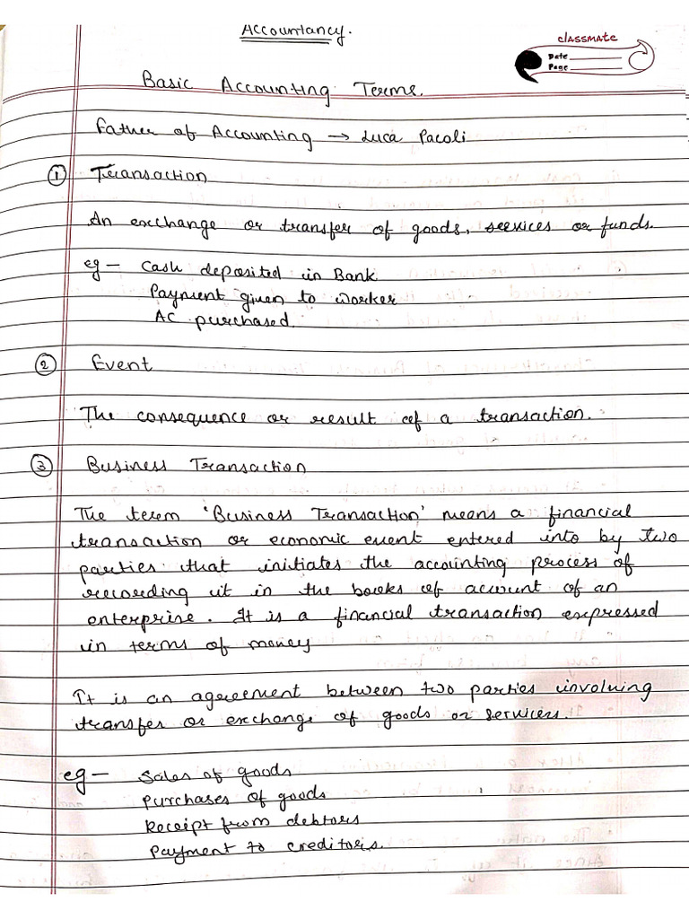 basic accounting terms | PDF