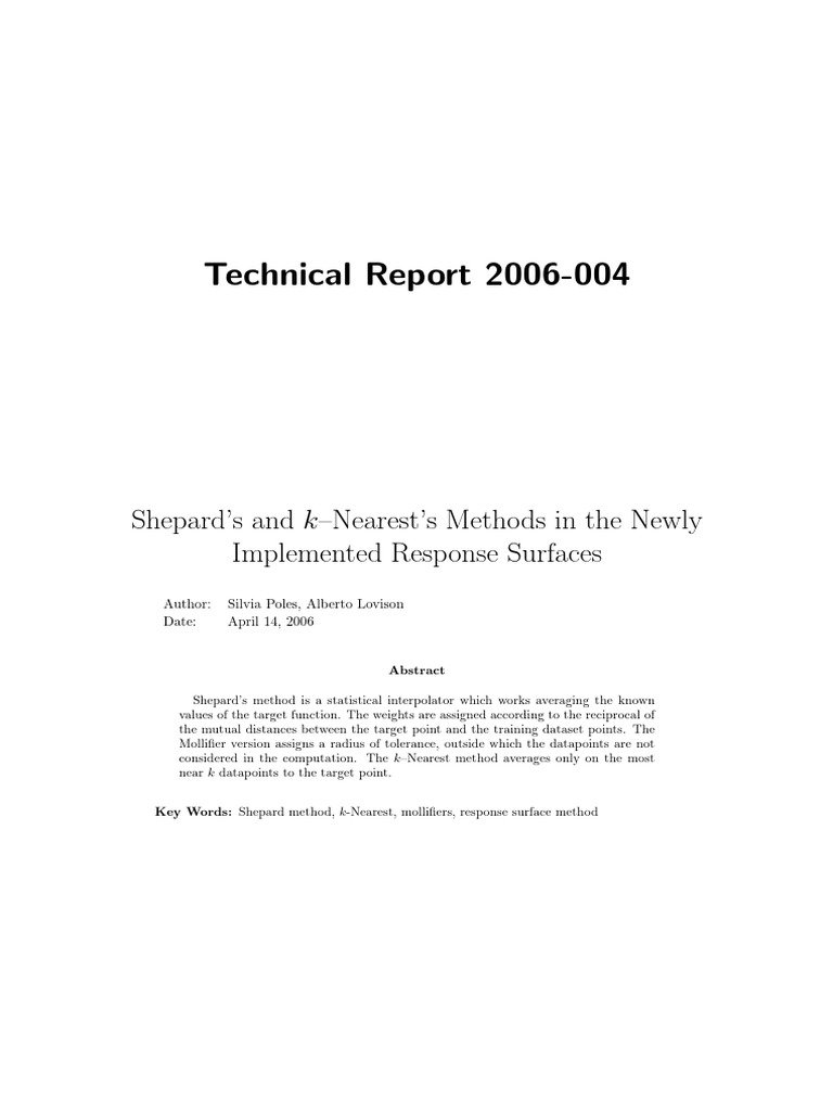 Shepard | PDF | Interpolation | Function (Mathematics)