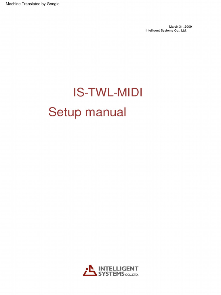 IS TWL MIDI - Setup - 20090331 1 | PDF | Computer Hardware | Computer ...