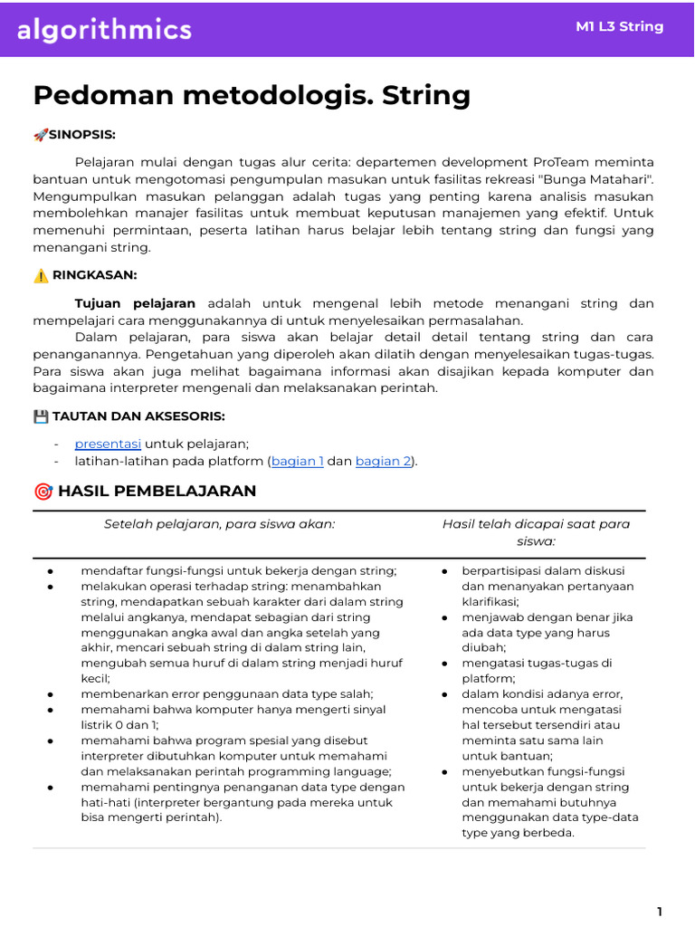 INDO M1P3 String | PDF | Komputer