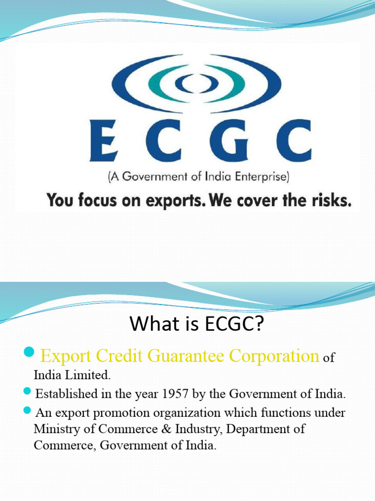 ECGC | PDF | Insurance | Banks