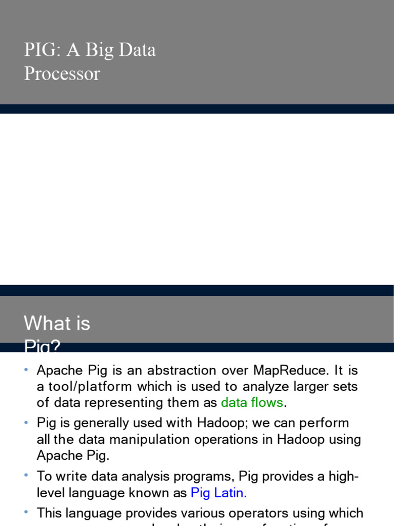 PIG A Big Data Processor | PDF | Apache Hadoop | Map Reduce