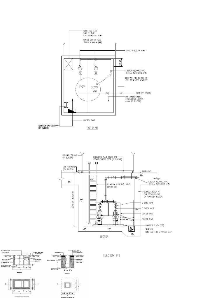 EJECTOR PIT - Drawings - Part 1 | PDF