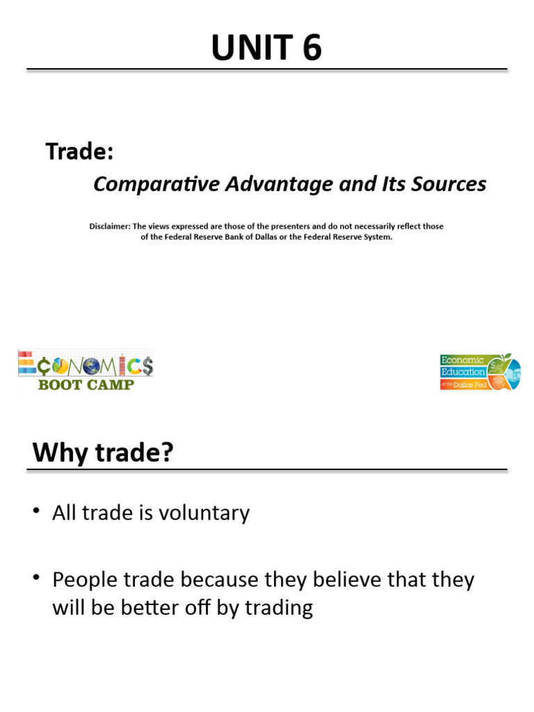 Comparative Advantage and Its Sources | PDF | Comparative Advantage | Trade