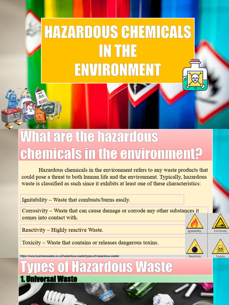 Hazardous Chemicals in The Environment | PDF | Waste | Hazardous Waste