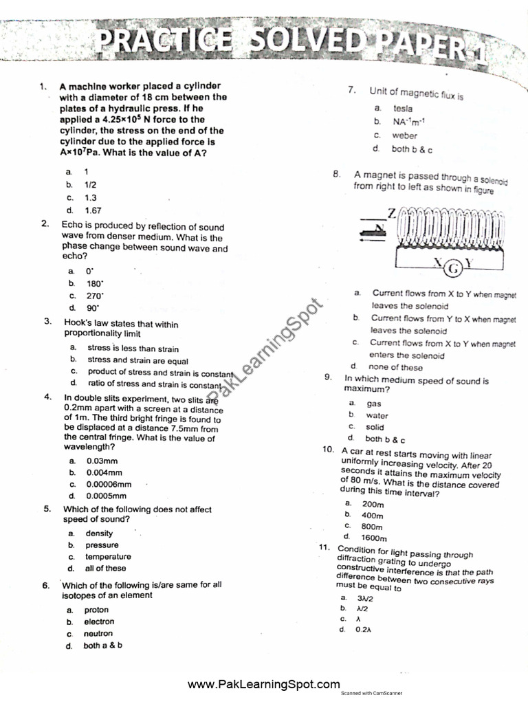 Nums 2019 Past Paper PakLearningSpot | PDF