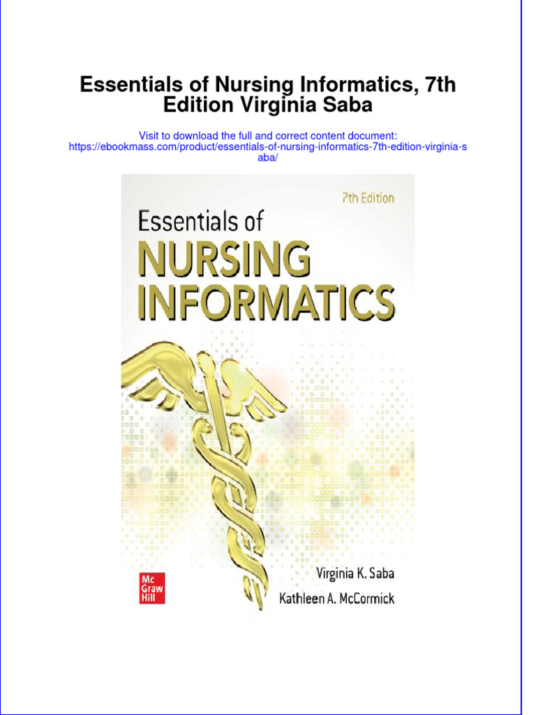 Essentials of Nursing Informatics, 7th Edition Virginia Saba Full ...