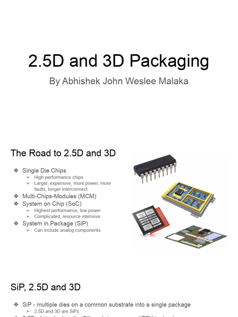 2.5D and 3D Packaging | PDF | Integrated Circuit | System On A Chip