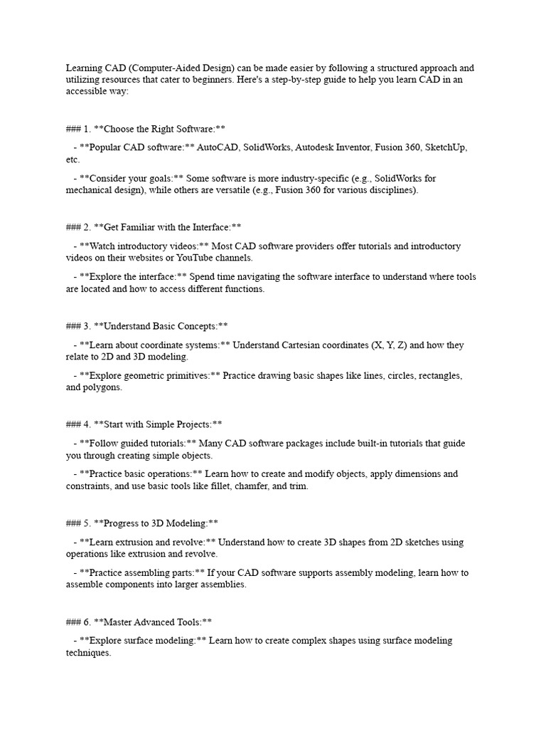 Learning CAD | PDF | Computer Aided Design | 3 D Computer Graphics