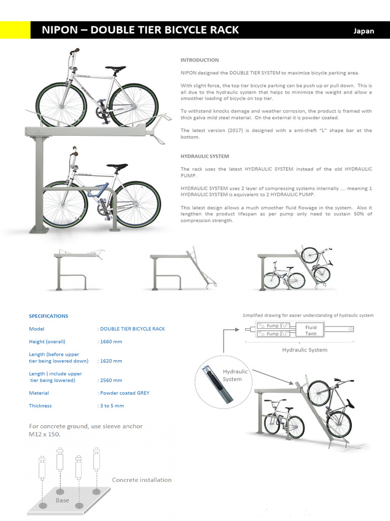 DOUBLE TIER BICYCLE RACK | PDF | Pump | Building Engineering