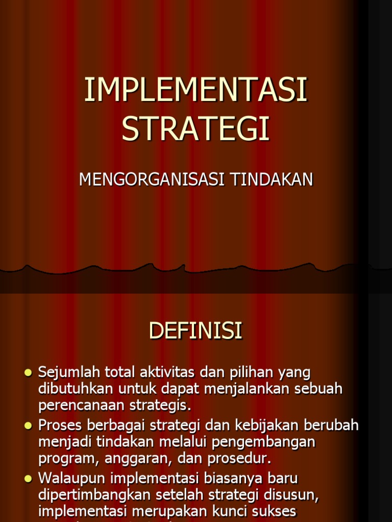 Implementasi Strategi | PDF