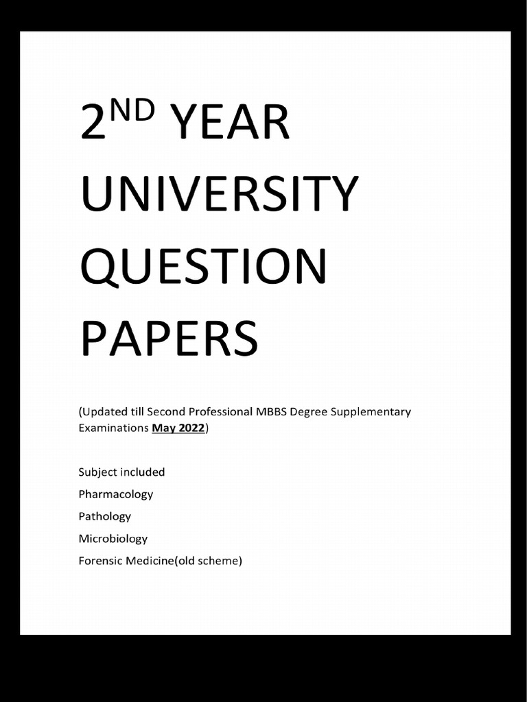 2ND Year University Question Paper | PDF