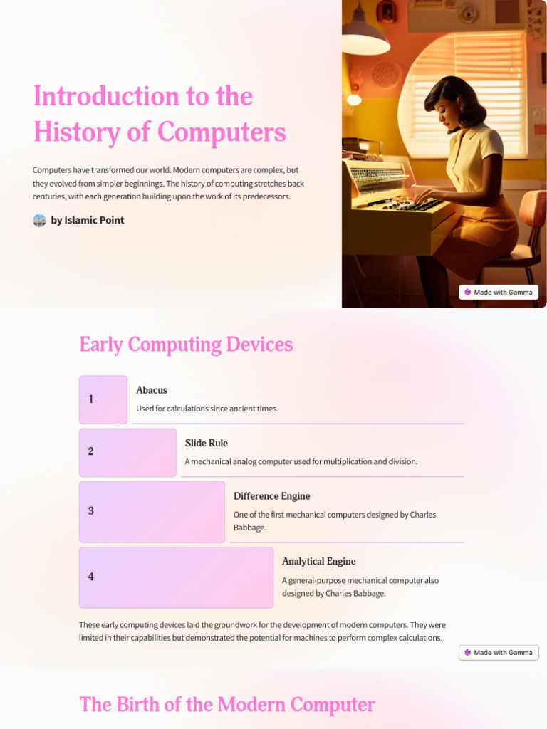 Introduction To The History of Computers | PDF | Personal Computers | Integrated Circuit