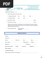 UTech Accommodation Application Form | PDF | Dormitory