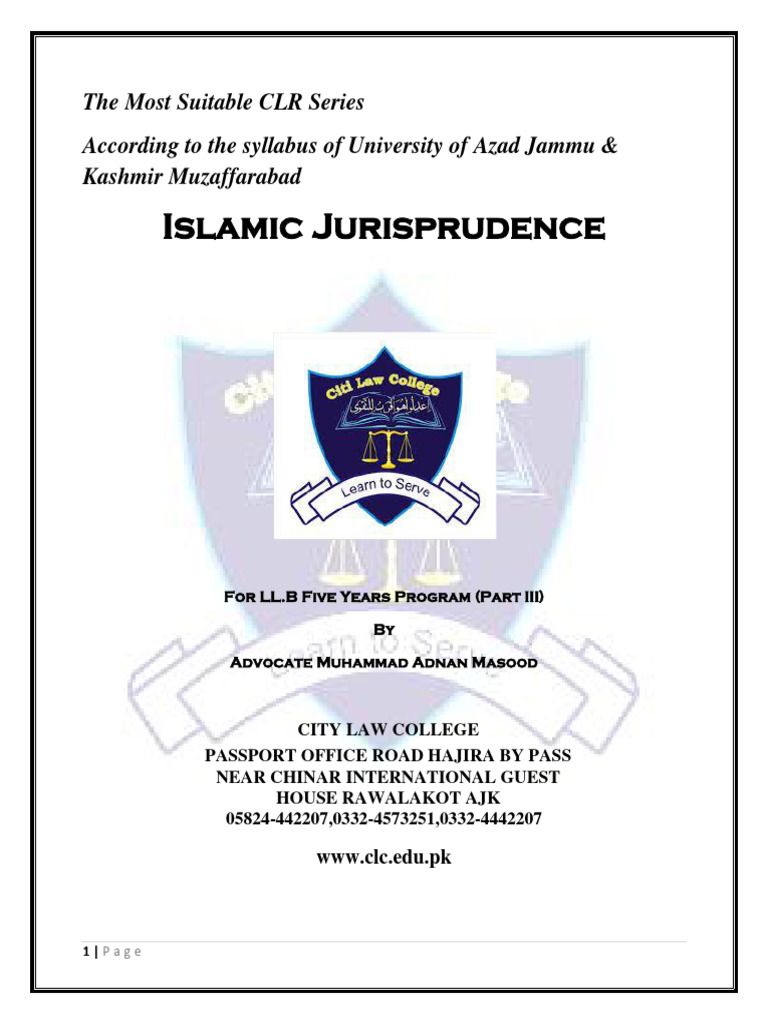 Islamic Jurisprudence | PDF | Hadith | Sharia