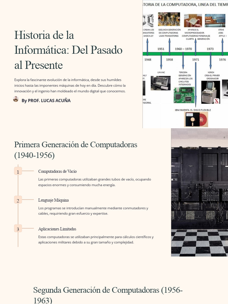 Historia de La Informatica Del Pasado Al Presente | PDF | Informática ...