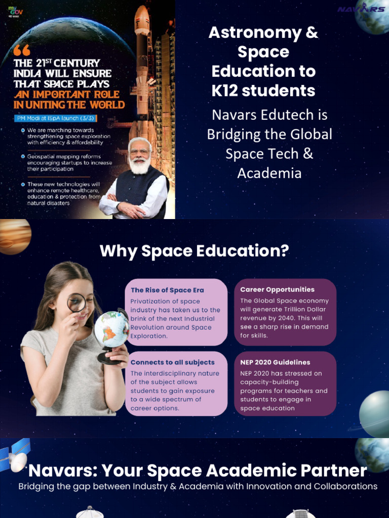 Navars Space Lab Presentation | PDF | Science | Science, Technology, Engineering, And Mathematics