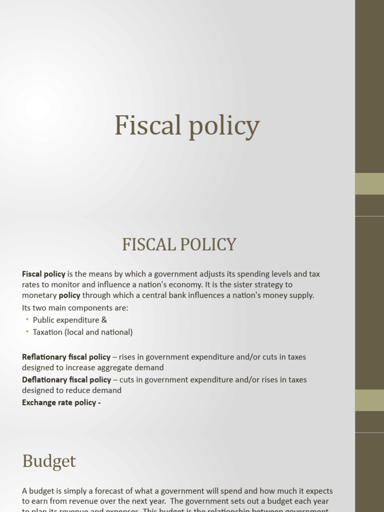 Fiscal Policy | PDF | Taxes | Elasticity (Economics)