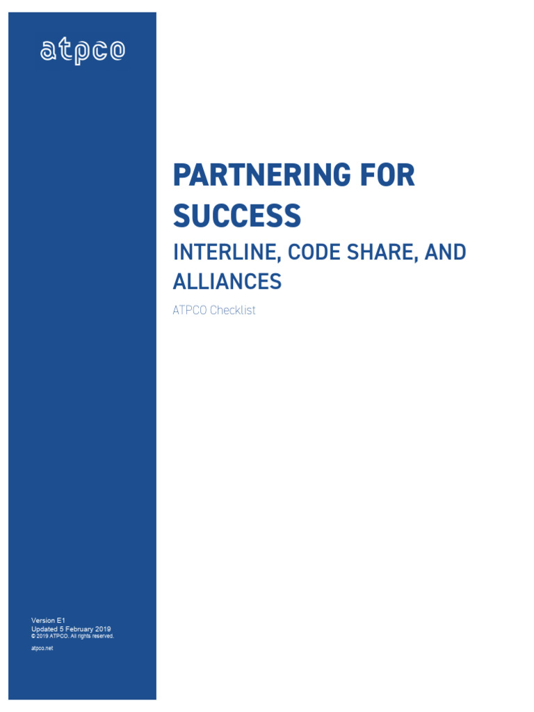 Partnering For Success: Interline, Code Share, and Alliances | PDF | Civil Aviation