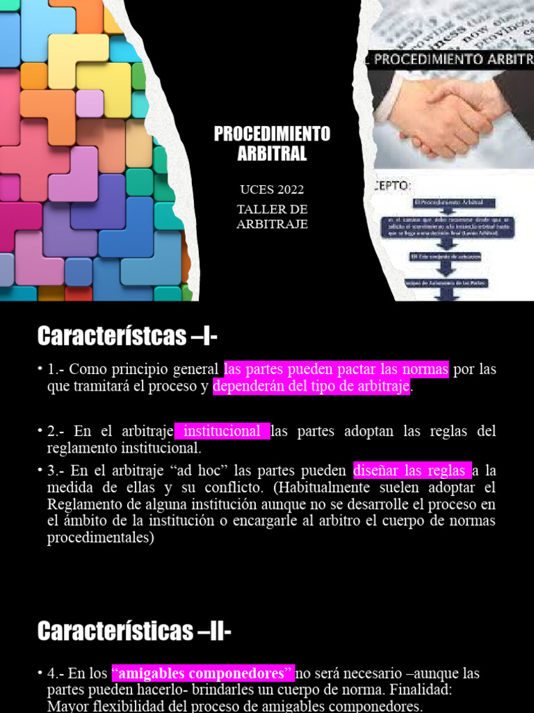 Procedimiento Arbitral | PDF | Arbitraje | Ley procesal