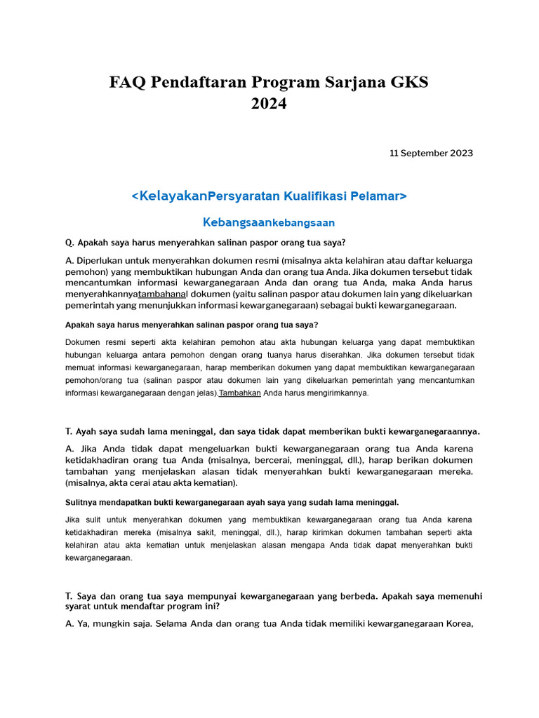 Salinan Terjemahan 4. 2024 GKS-U FAQ | PDF