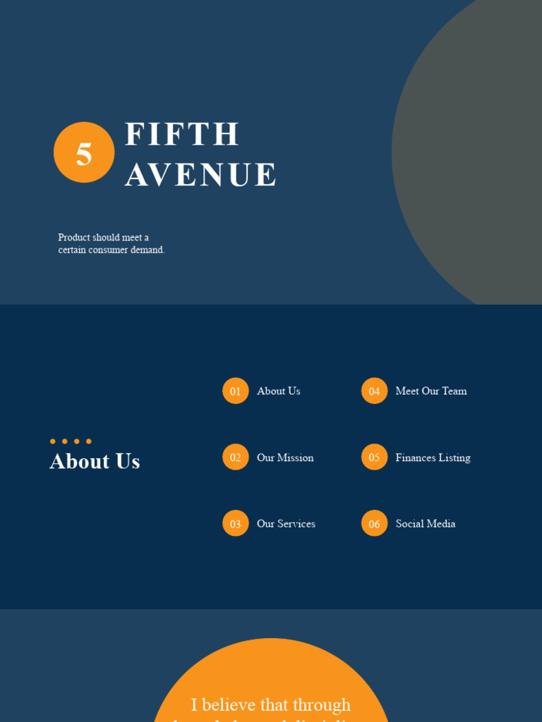 Fifth Avenue PowerPoint Template | PDF | Economies | Economics