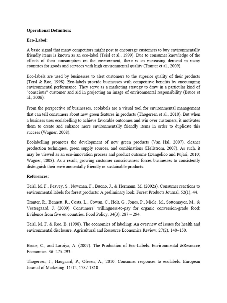 Eco-Labels: A Business Advantage | PDF | Sustainability | Natural ...