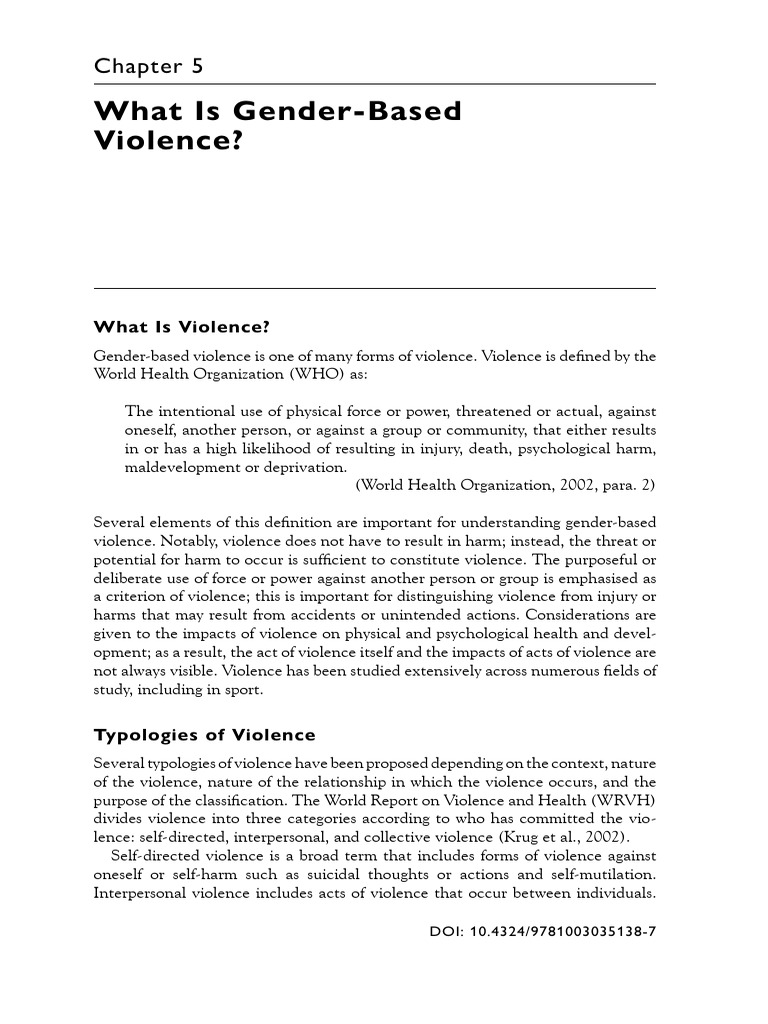 Understanding Gender-Based Violence | PDF | Violence | Child Abuse