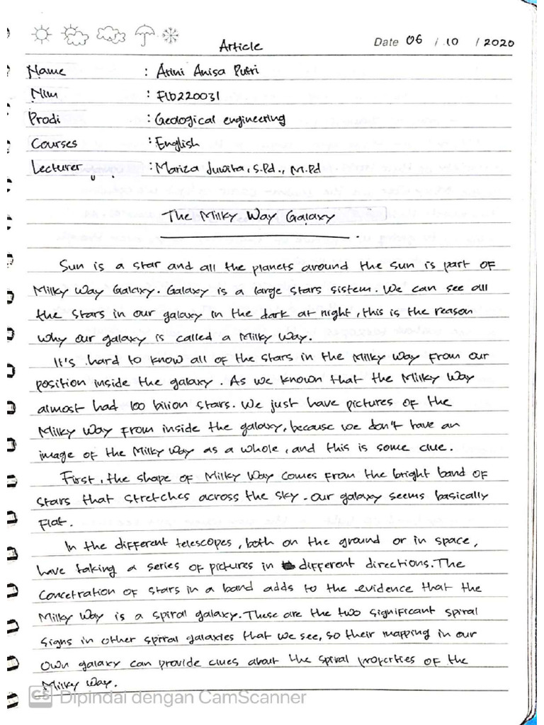 Article (The Milky Way Galaxy) | PDF