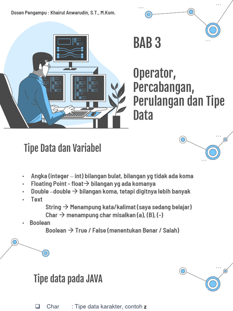BAB 3 Operator, Percabangan, Perulangan Dan Tipe Data | PDF